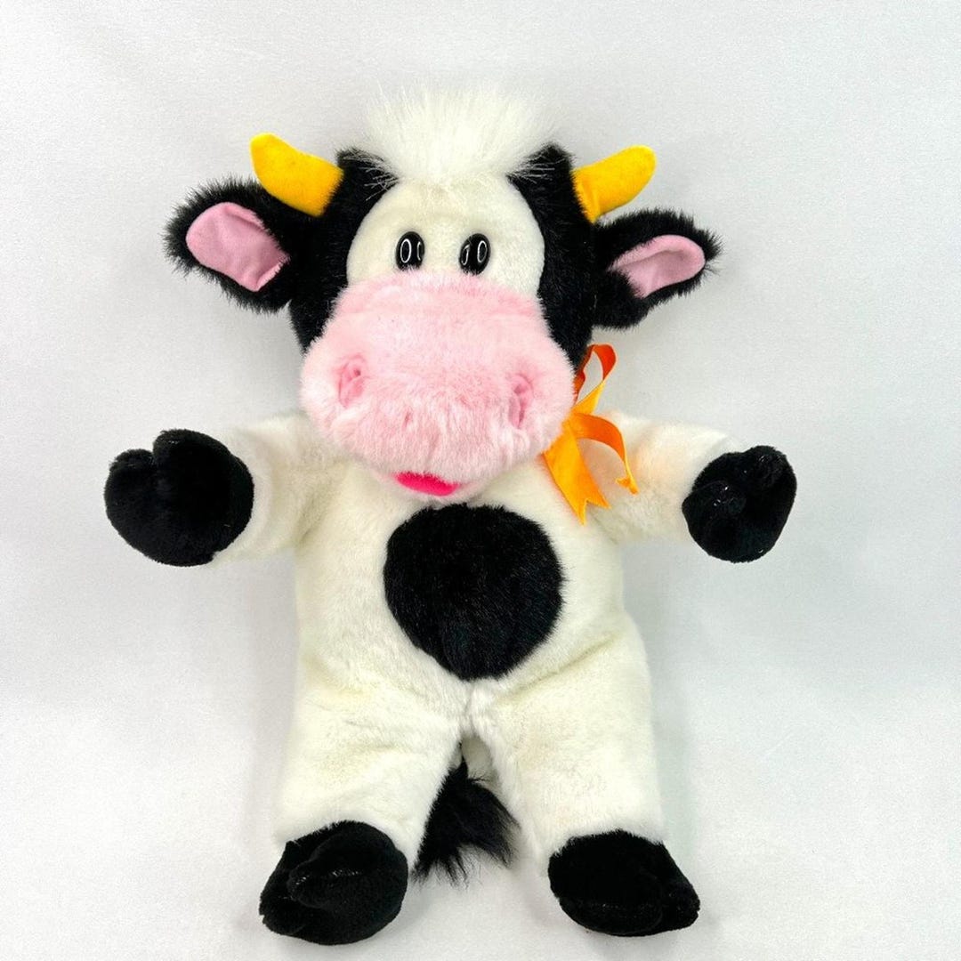 Vintage 1998 Liberty Toy Cow Plush - Etsy