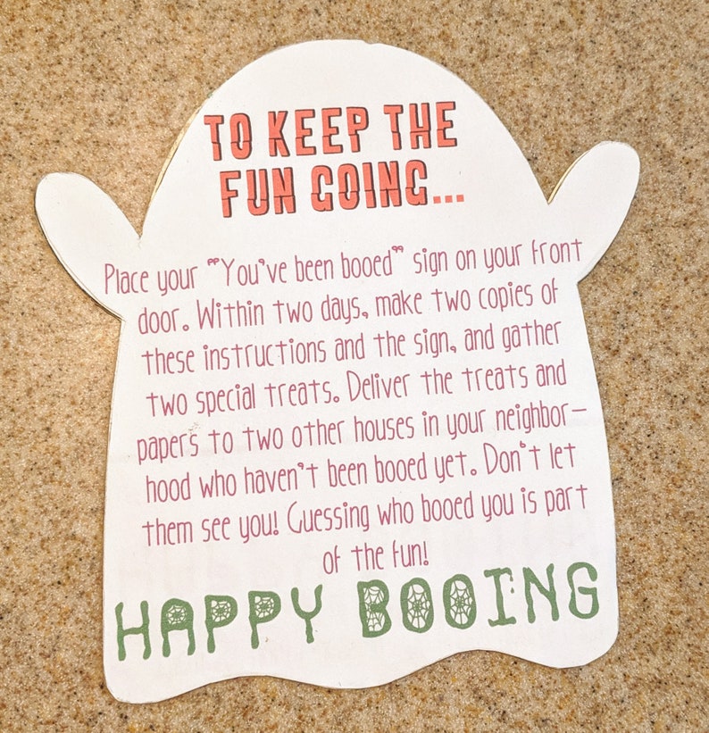 You've Been Booed Sign - Etsy