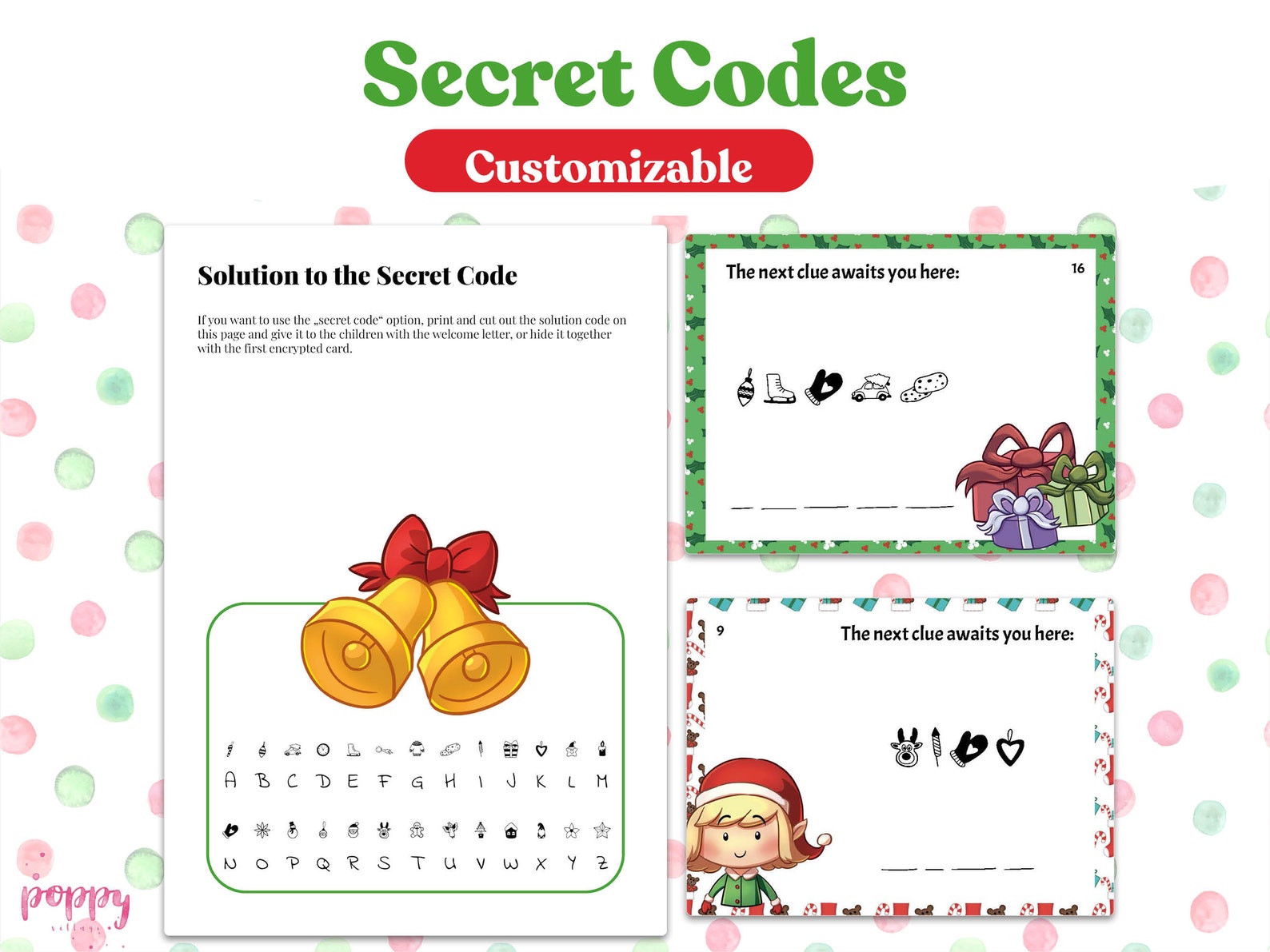 Christmas Treasure Hunt for Children With Clues - Custom Editable ...