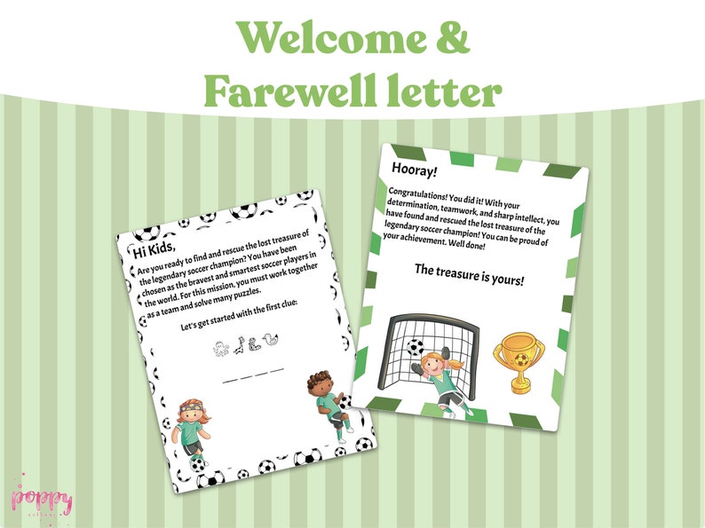 Soccer Treasure Hunt Personalizable Football Themed Scavenger Hunt for ...