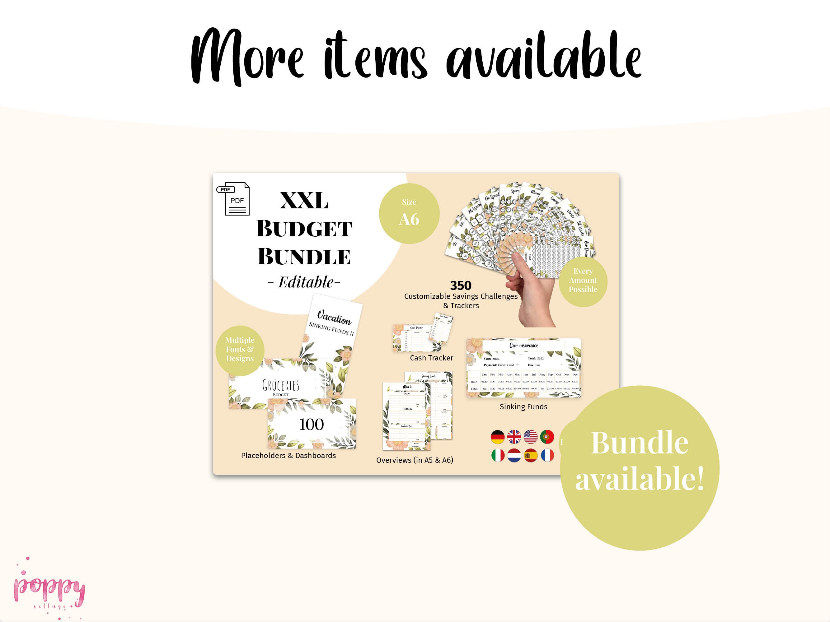 Editable Budget Dashboards With Placeholder and Tracker for - Etsy