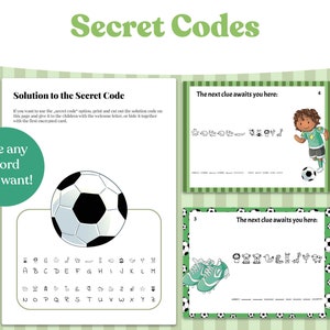 Soccer Treasure Hunt - Personalizable Football Themed Scavenger Hunt ...