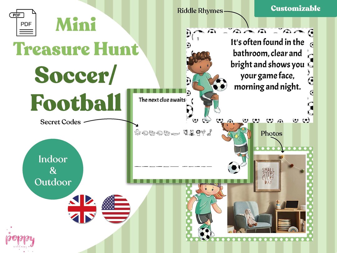 Soccer Treasure Hunt Personalizable Football Themed - Etsy