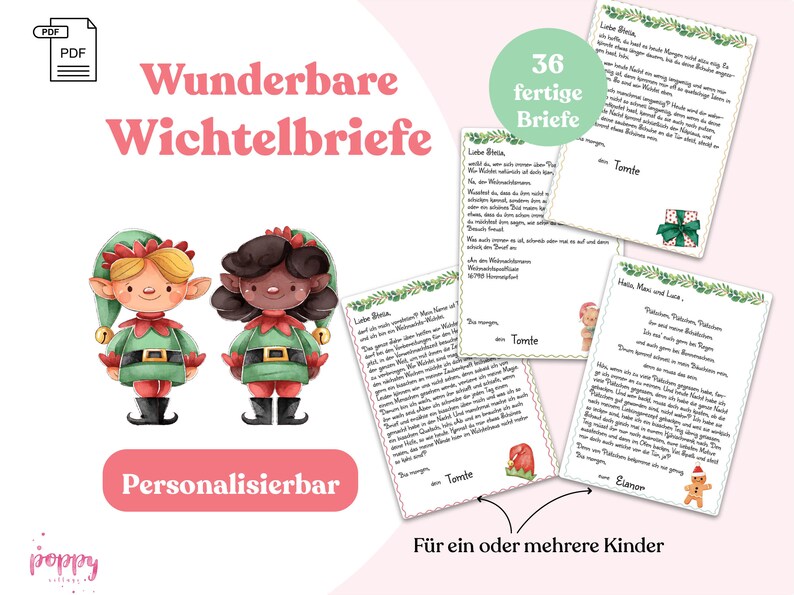 Wunderbare Wichtelbriefe - Personalisierbar - für ein oder mehrere ...