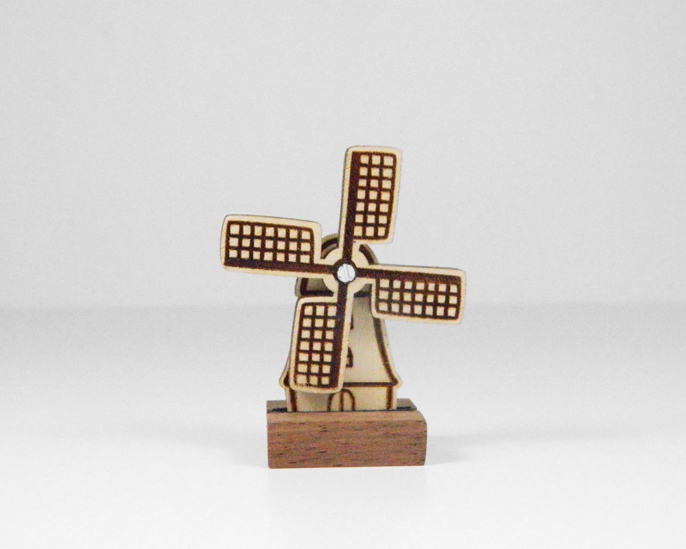 Wooden Dutch Windmill With Rotating Blades - Etsy