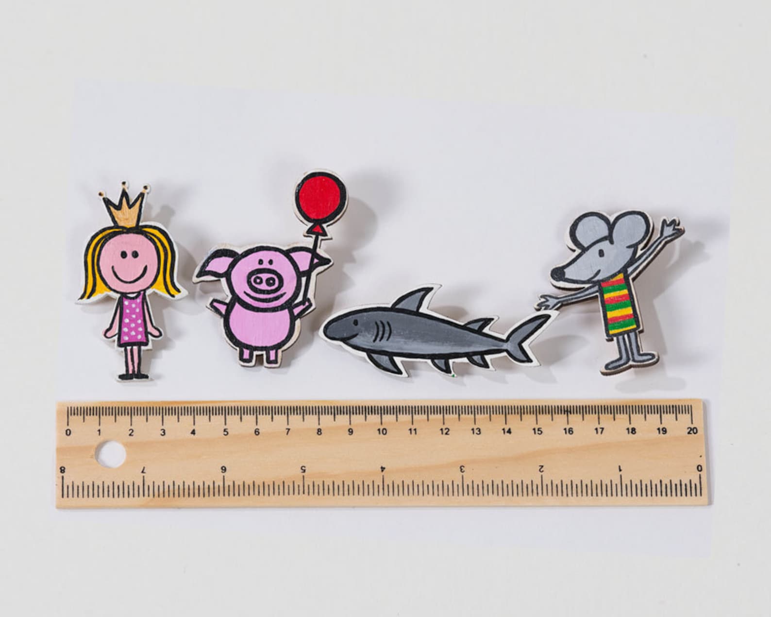 Wooden Fun Brooch: Pig With a Red Balloon, Girls Jewelry - Etsy