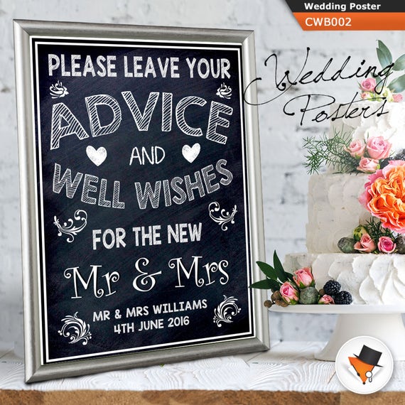 Poster Our Wedding Sign Ideas