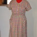 Vintage 1950s Spring Plaid A-line Pleated Housewife Dress With Pockets ...
