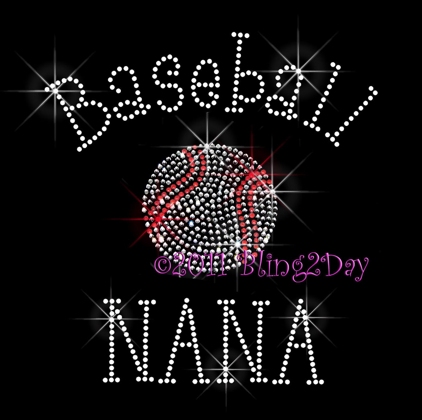 Baseball Series - C - Iron on Rhinestone Transfer Bling Selection, Mom ...