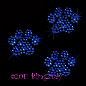Lot of 3 (XS) Colored Paw Print - Select Your Custom Color Paws - Iron ...