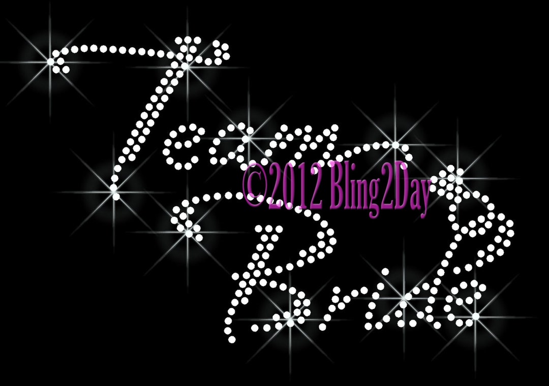Team Bride With Diamond Ring - Custom Select Color - Iron on Rhinestone ...