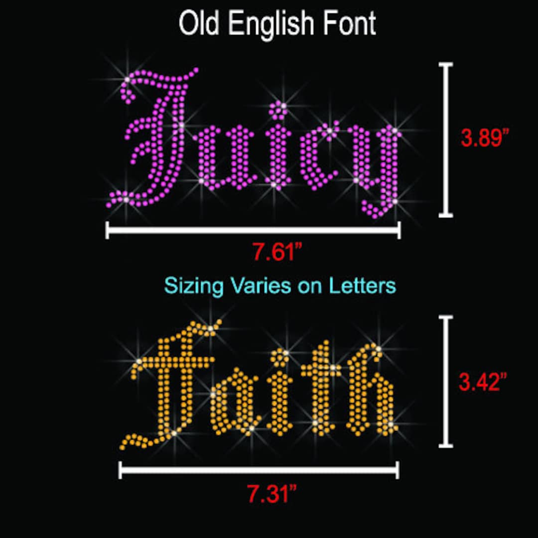 Old English Font - Custom Personalize Name or Phrase - Custom Color ...