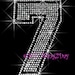 Large Jersey Number - Pick Any Number From 0-9 - Iron on Rhinestone ...