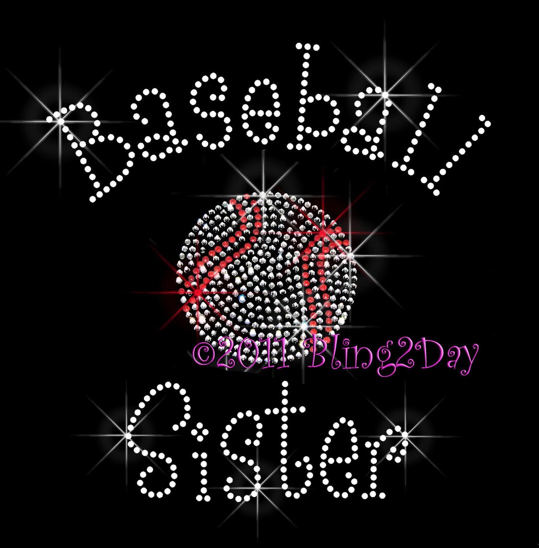 Baseball Series - C - Iron on Rhinestone Transfer Bling Selection, Mom ...