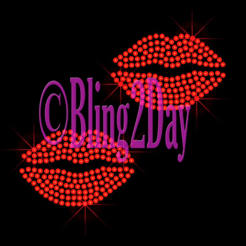 Rhinestone Lips - Etsy