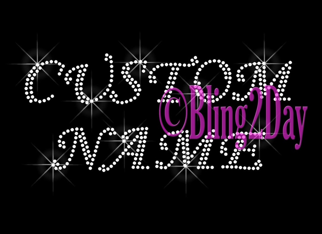 Cursive Font - Custom Name or Phrase - Custom Color Letters - Iron on ...