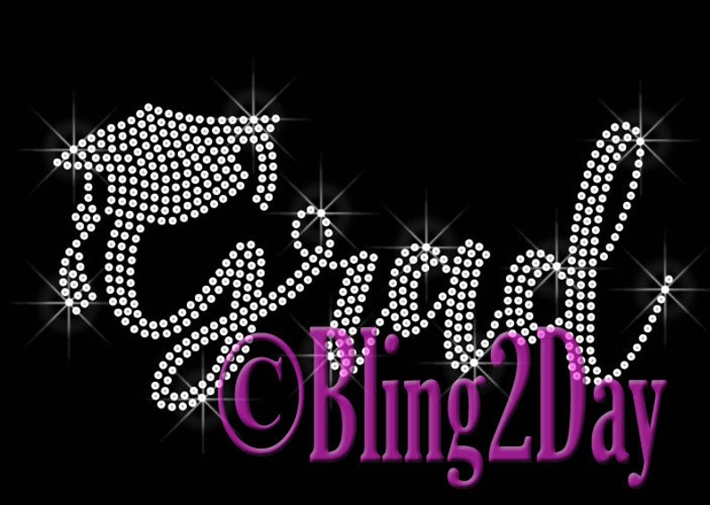 Grad Letters With Cap & Tassel Custom Color Iron on - Etsy