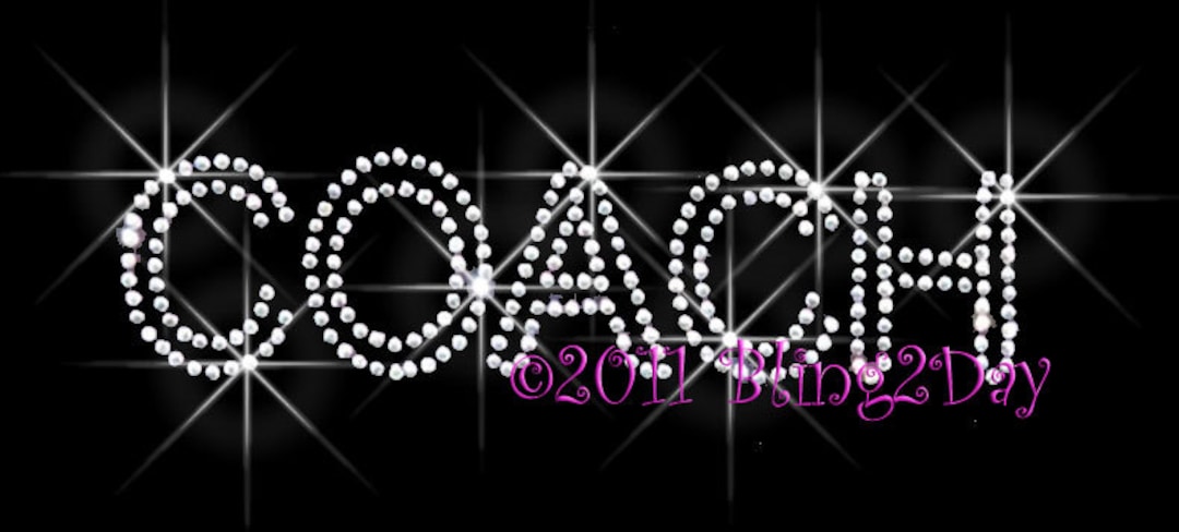 COACH Outline - Custom Selected Color - Iron on Coach Rhinestone ...