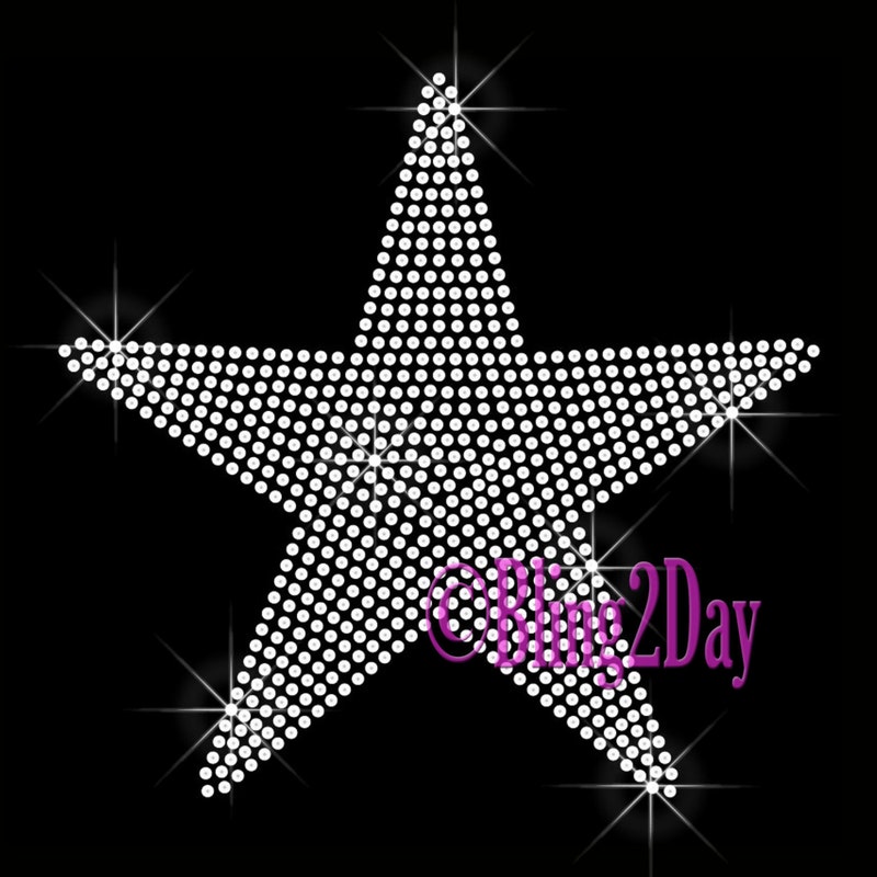 Rhinestone Star Applique - Etsy