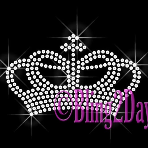 Crown Princess Rhinestone Transfer Bling Hot Fix Iron on Patch | Etsy