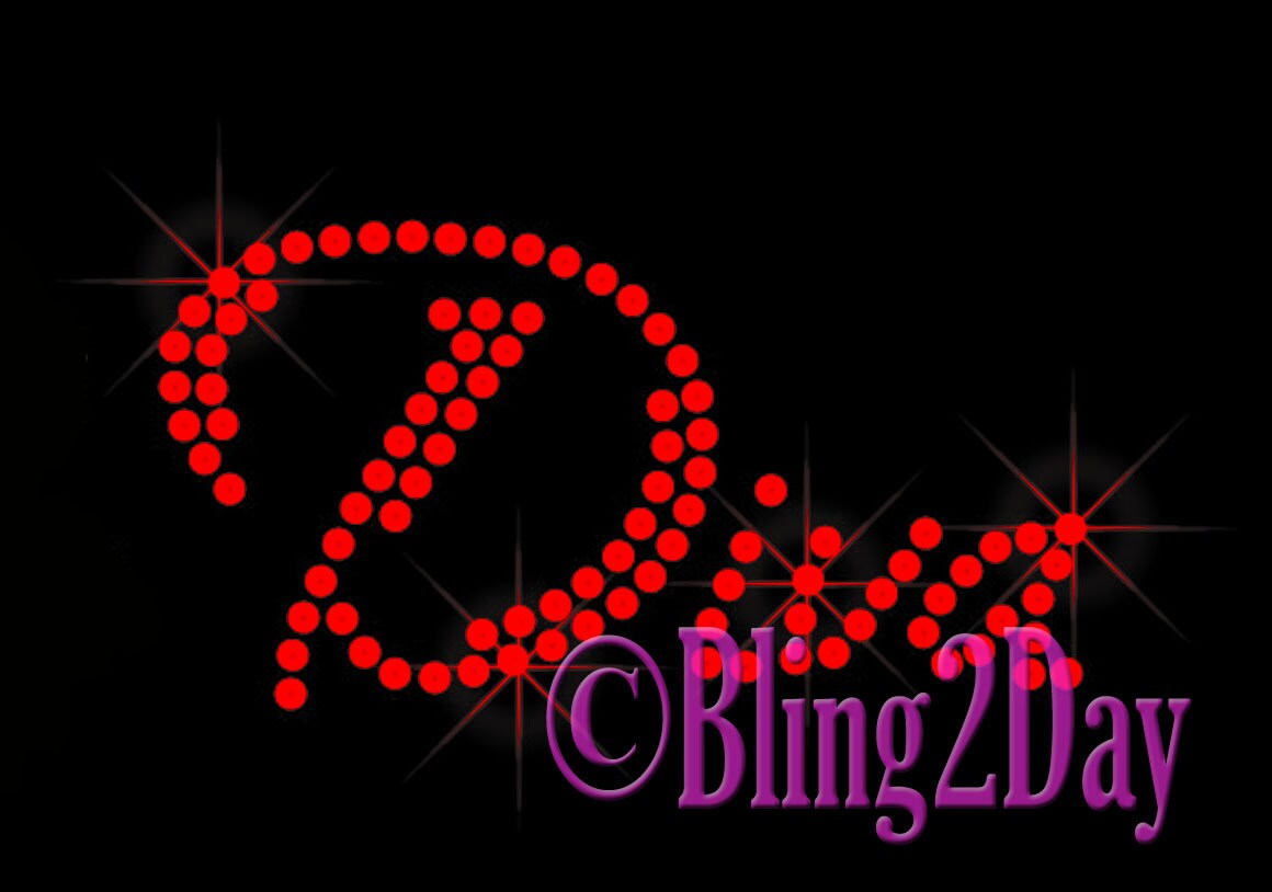 Diva Custom Color Letters Iron on Rhinestone Transfer | Etsy