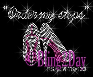 High Heel Pink Bottom Pink Ribbon Breast Cancer Iron on Rhinestone ...