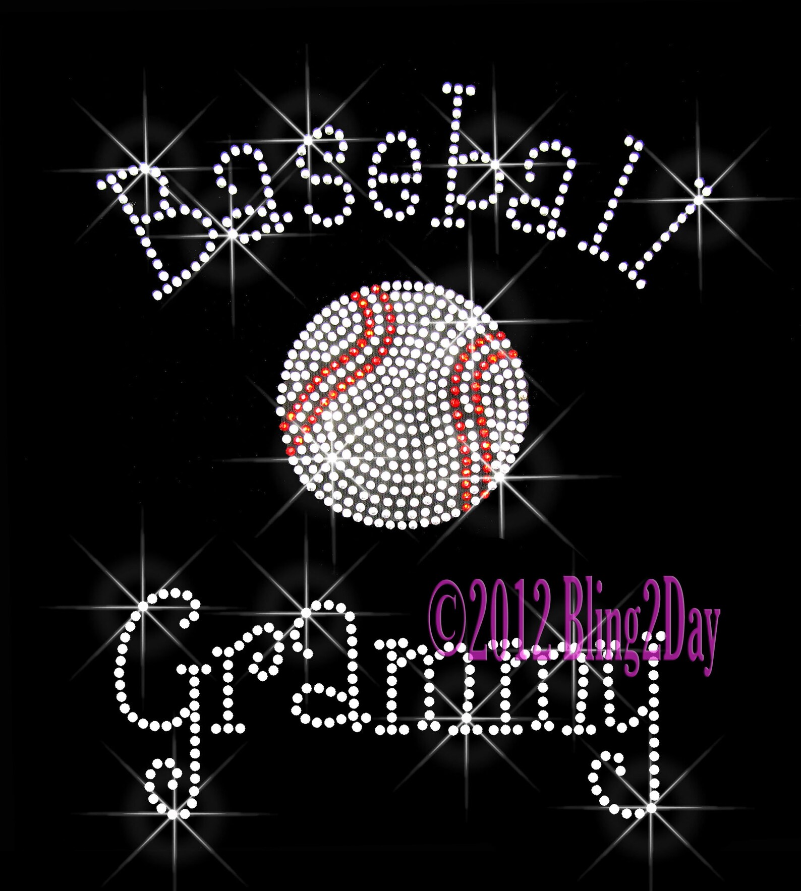 Baseball Series - C - Iron on Rhinestone Transfer Bling Selection, Mom ...