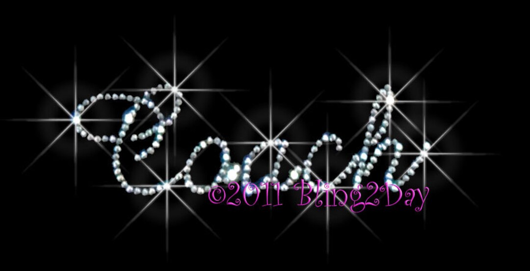 COACH Clear Cursive Script Iron on Rhinestone Transfer Bling Hot Fix ...
