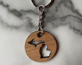 Michigan State Key Chain - Etsy