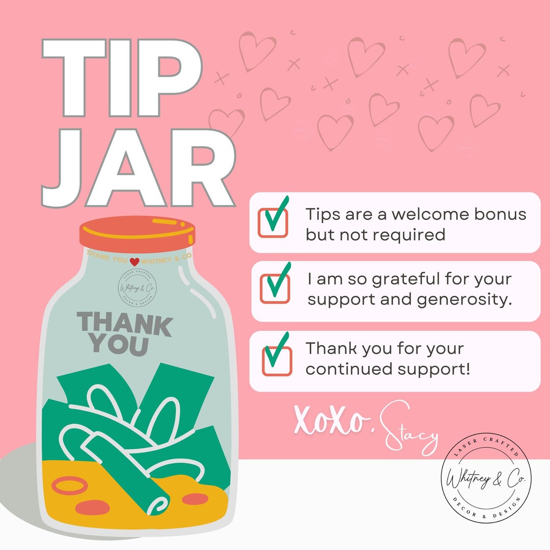 Tip Jar | Tip the Artist | Thank You - Etsy