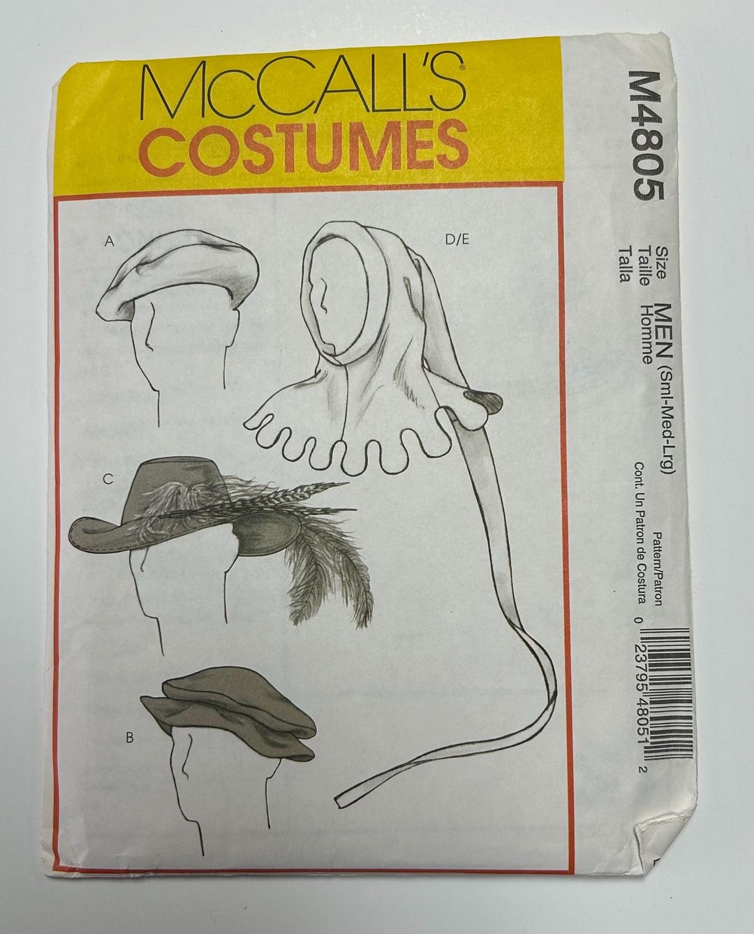 Mccalls Medieval Hats M4805 Mens Pattern. Uncut - Etsy