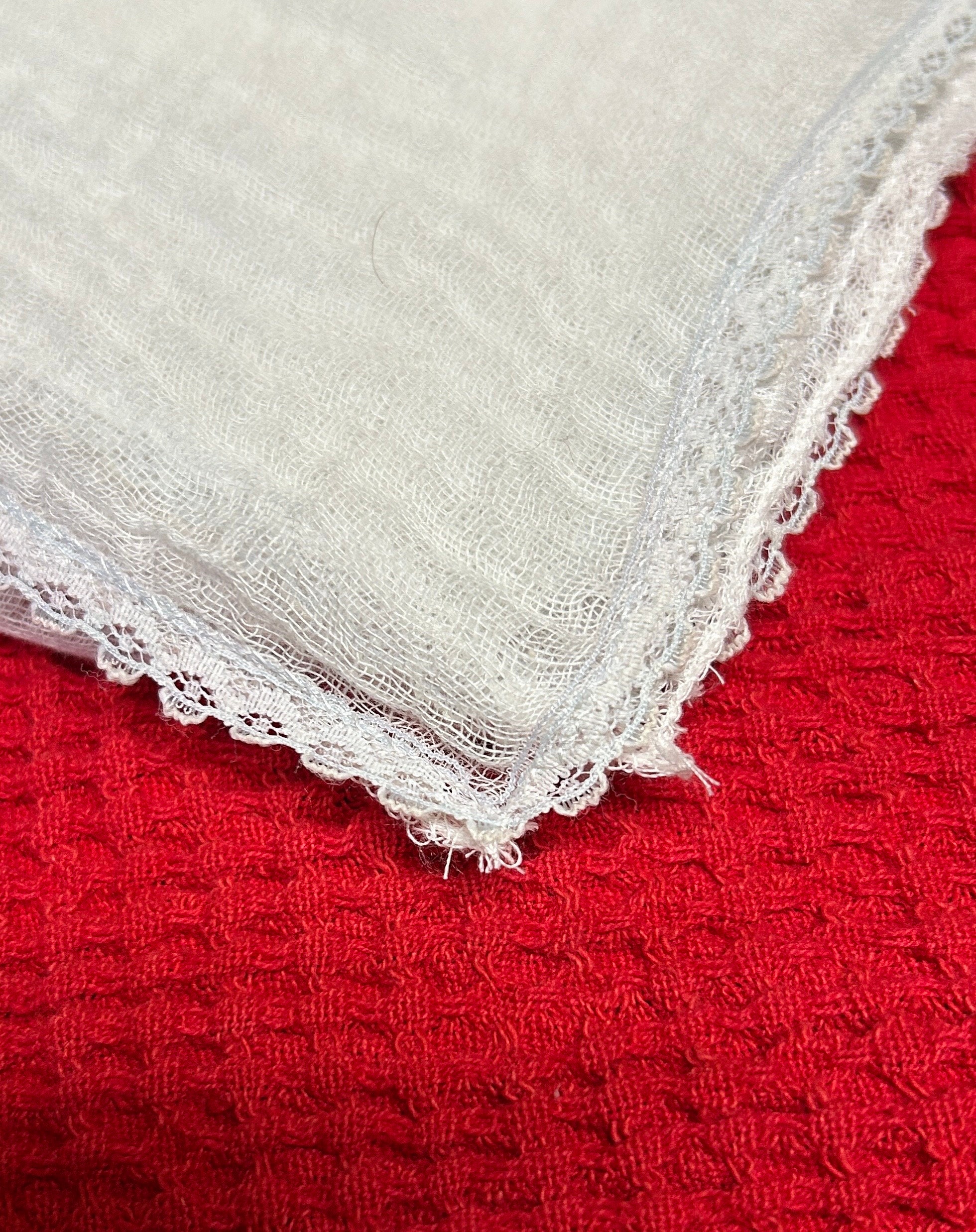 Fichu, Scarf, Modesty Piece. 1800s Sunscreen. 38 X 38 Pale Blue Edged ...