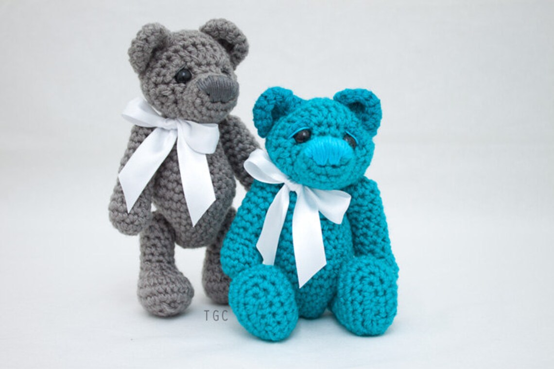 Mini Crochet Bear Amigurumi Toy (silky) - Made to Order - Etsy