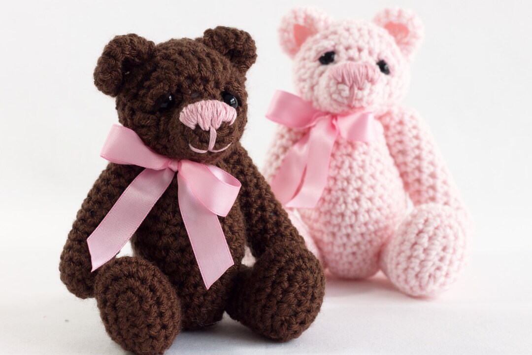 Mini Crochet Bear Amigurumi Toy (silky) - Made to Order - Etsy