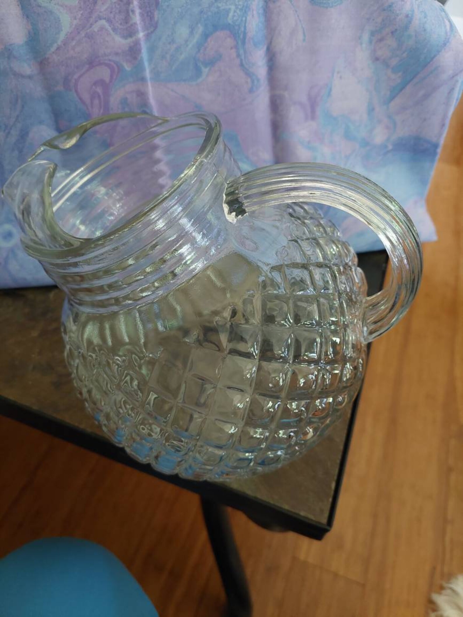 VTG Anchor Hocking Waffle Pattern Tilted Ball Pitcher. - Etsy