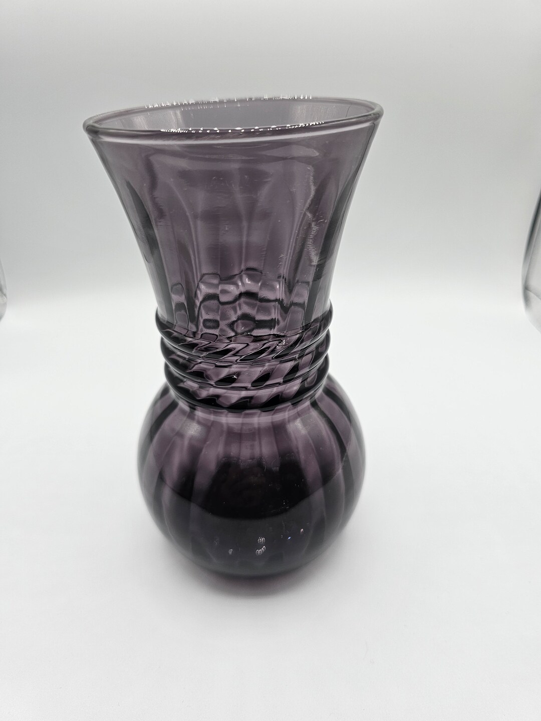 Vintage Indiana Glass Plum Swirl Optic 6 1/2 - Etsy