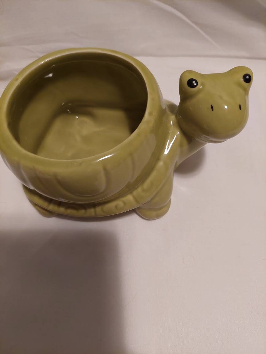 Ceramic Turtle Planter, - Etsy