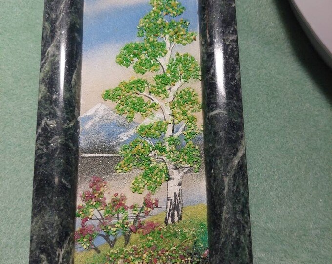 Antique Soviet Painting on Marble With Jade Frame. - Etsy