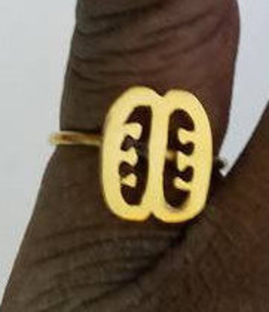 Egyptian Kemetic Jewelry Adinkra Symbol Cuff Ring ESE NE TEKREMA the ...
