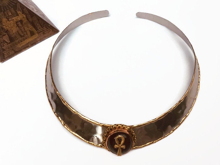 Choker with Ankh on a Black Onyx Gemstone. Ancient Egyptian | Etsy