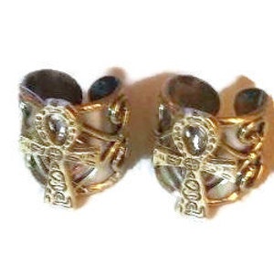 Two Ankh eternal Life ancient Egyptian Ring. New Design. - Etsy