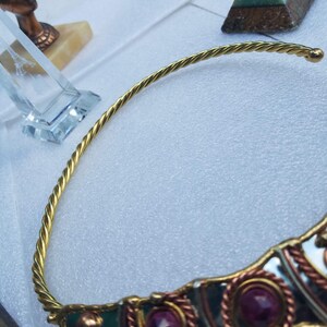 Ankh Choker W/ 6 Ruby Agate Gemstones. ancientegyptian Gorgeous ...