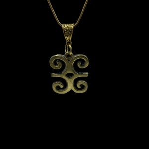 Gold-plated Adinkra Symbol Necklace - Wisdom Inspiring Design # ...