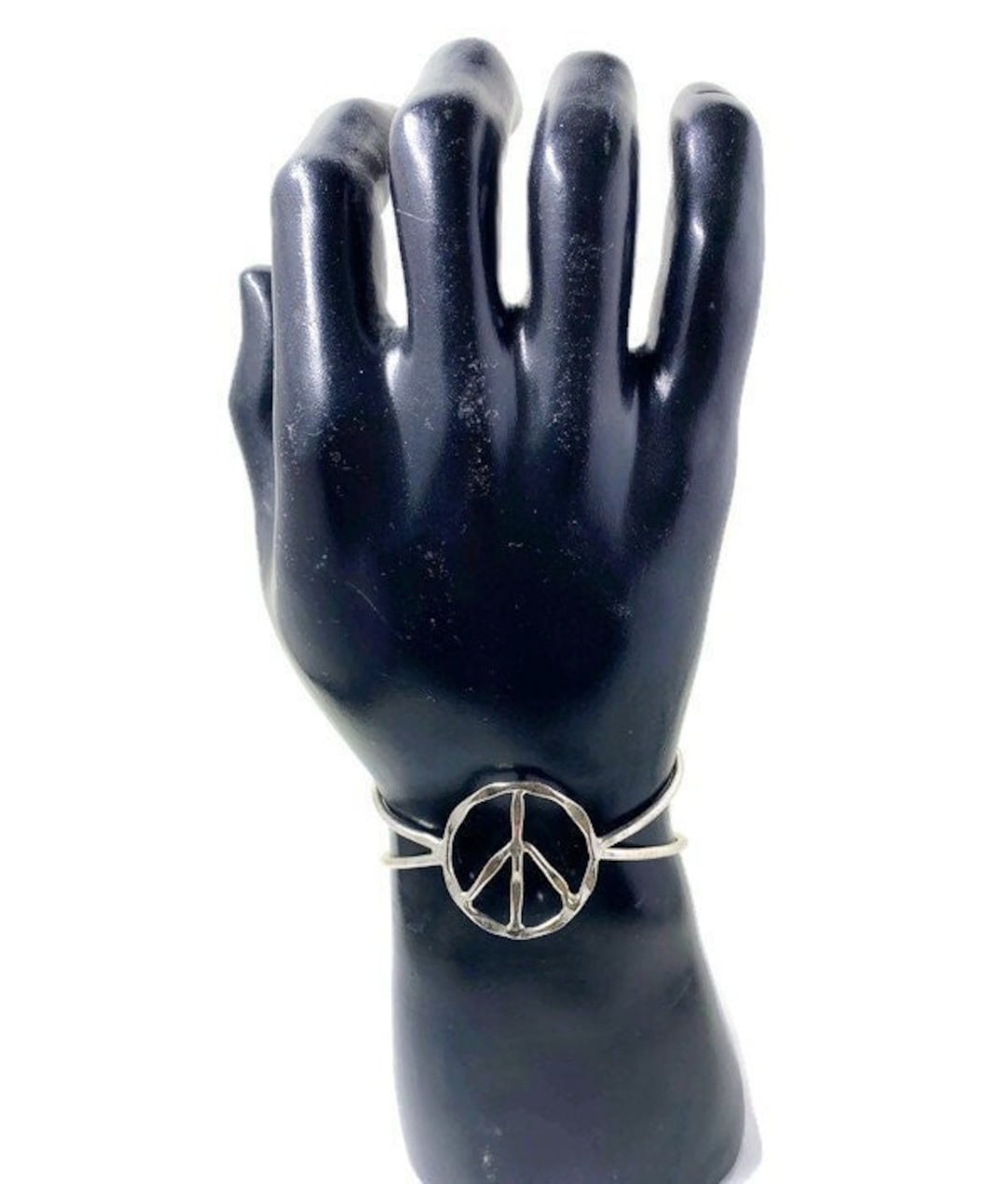 Large Peace Symbol Bracelet #straightpathjewelry #peace #60s #nowar - Etsy