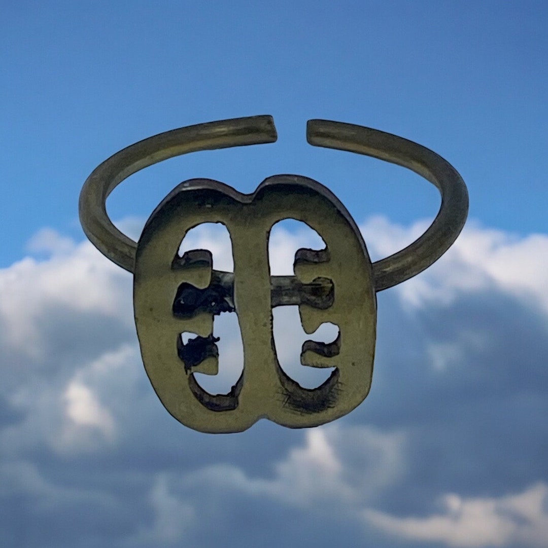 Adinkra Symbol Cuff Ring - ESE NE TEKREMA - Symbolizes Friendship and ...