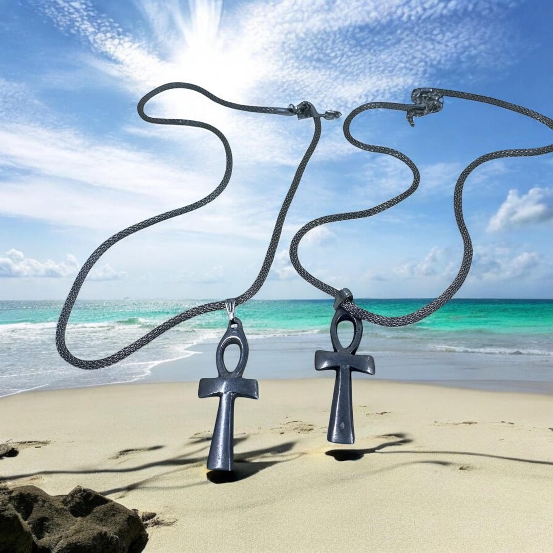 2 for 1 Sale. 2-inch Silver-pewter Ankh on a Silver-plated 18-inch Rope ...