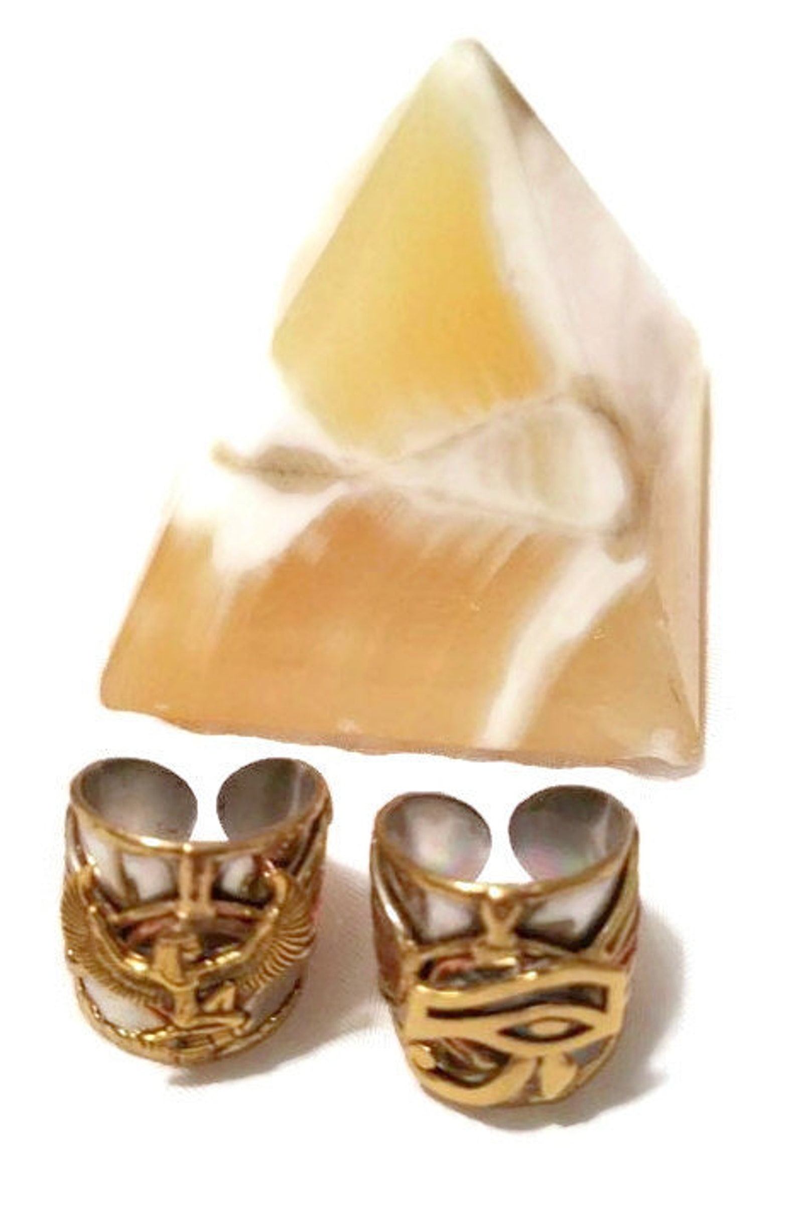 Ancient Egyptian Maat and Eye of Ra Rings. - Etsy