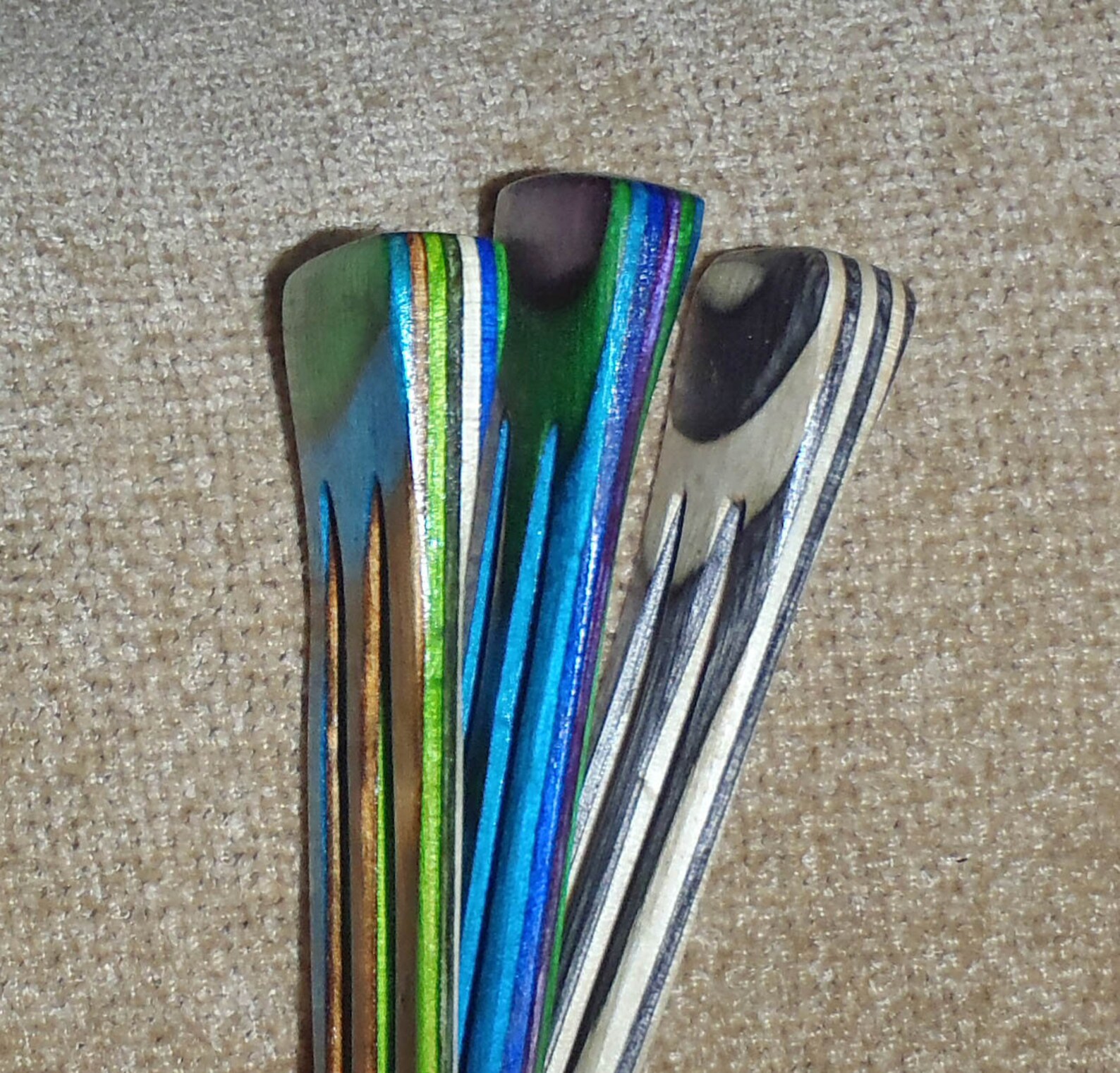 2 Prong Wooden Hair Comb Fork Choose Length Hand Shaped of - Etsy