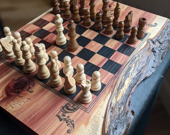 Cedar Wood Chess Board - Etsy