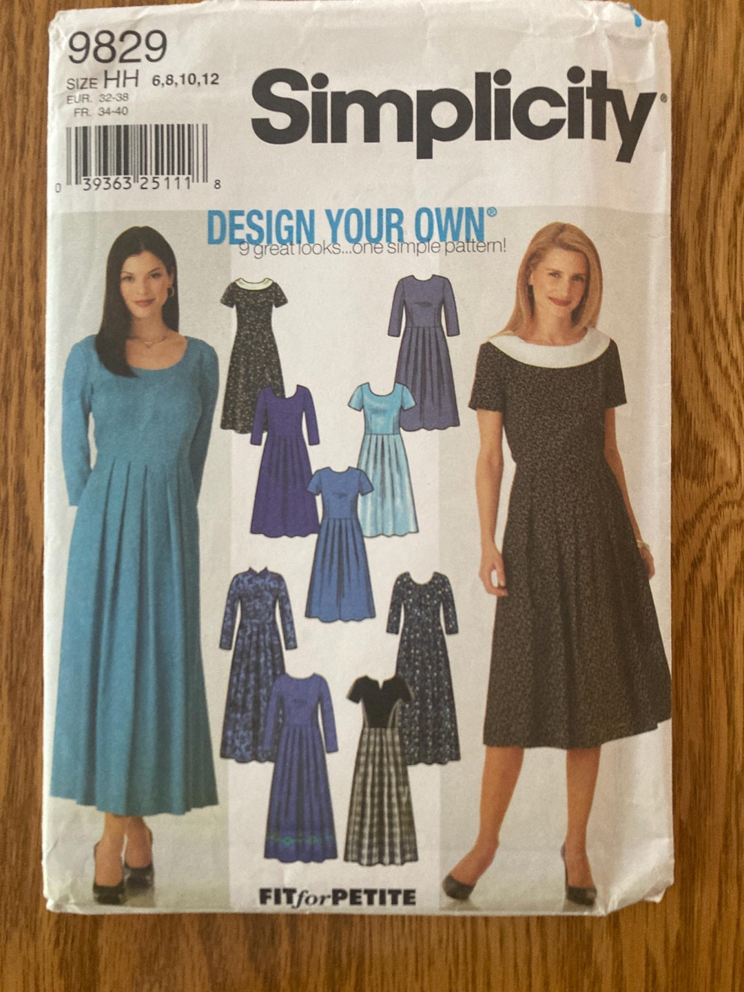 Vintage 2001 Simplicity Dress Pattern 9829 / Vintage Sewing Pattern ...